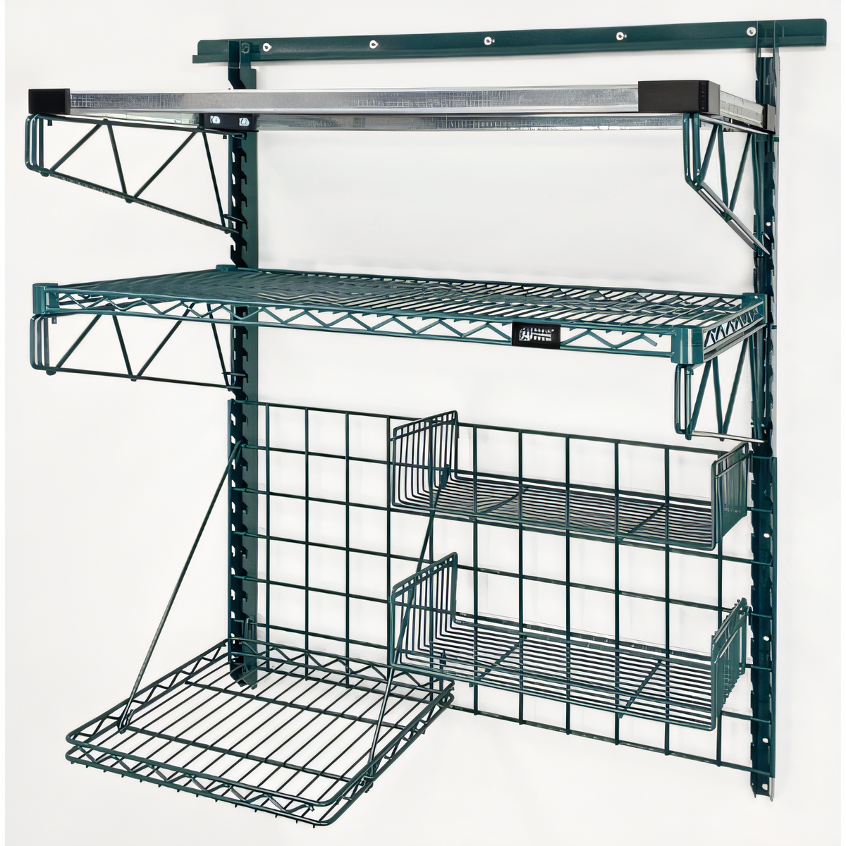 Quantum SGK-401836-3P Store Grid Wall-Mounted Shelving – USA Restaurant ...